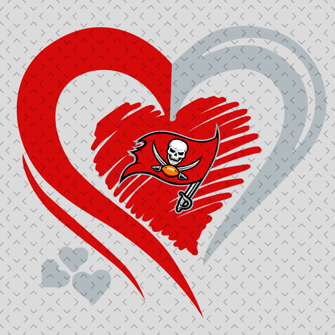 Tampa Bay Buccaneers Heart Logo Svg, Nfl svg, Football svg f | Inspire ...