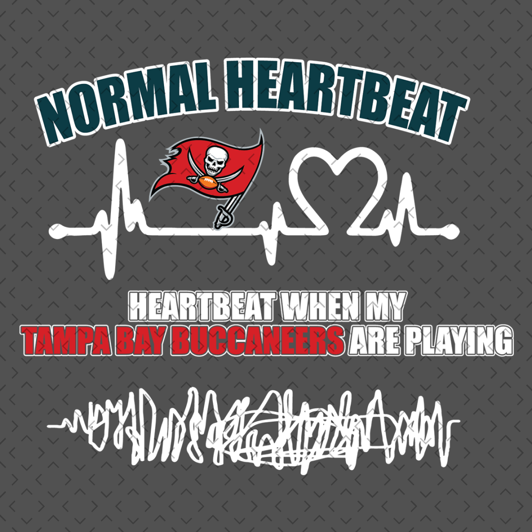Tampa Bay Buccaneers Heartbeat Svg, Nfl svg, Football svg fi | Inspire ...