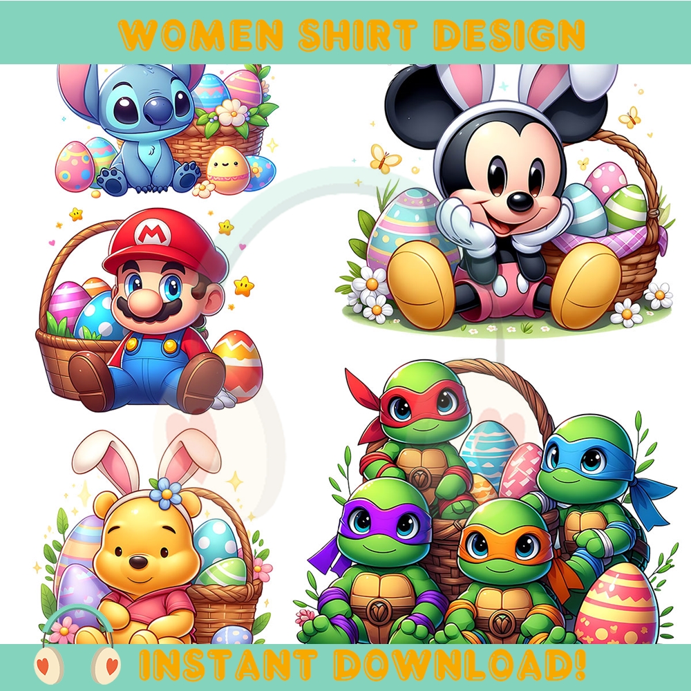 Disney Chibi Easter Character Design Bundle | Inspire Uplift