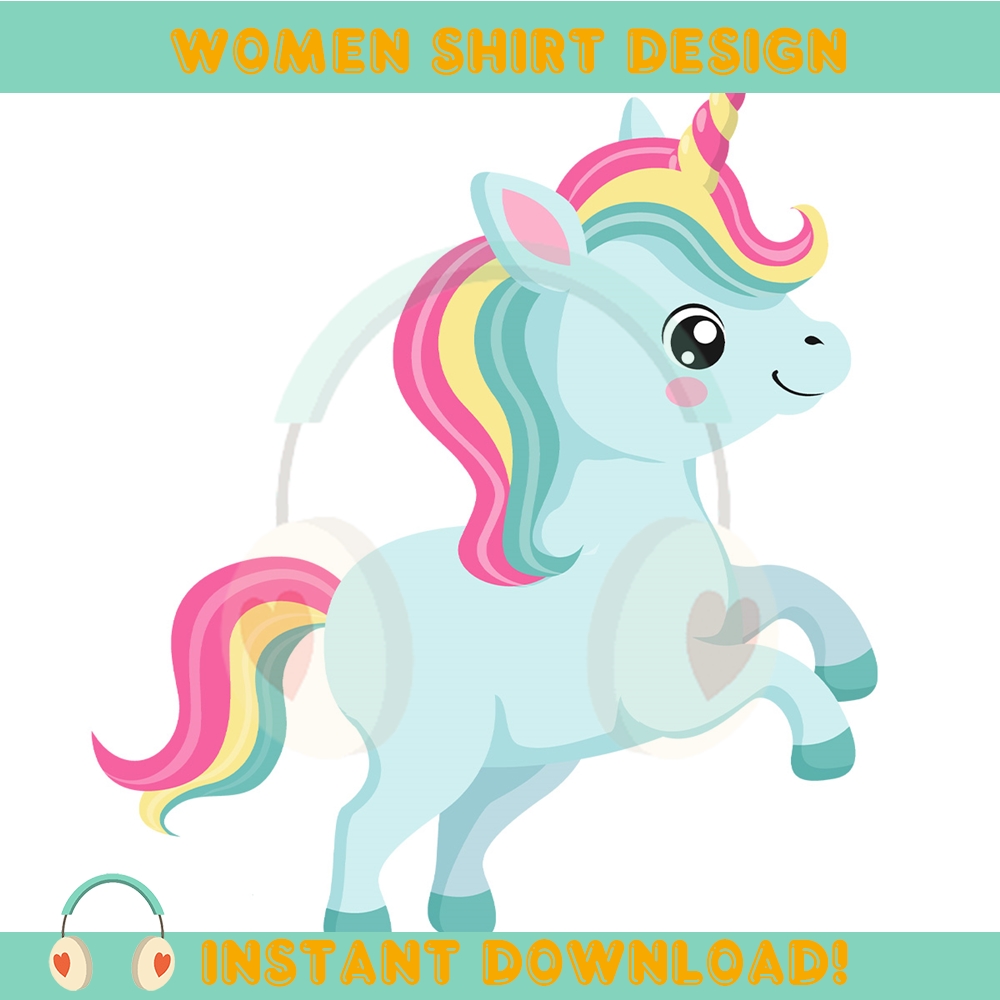 Cute Cartoon Rainbow Unicorn Clipart SVG | Inspire Uplift