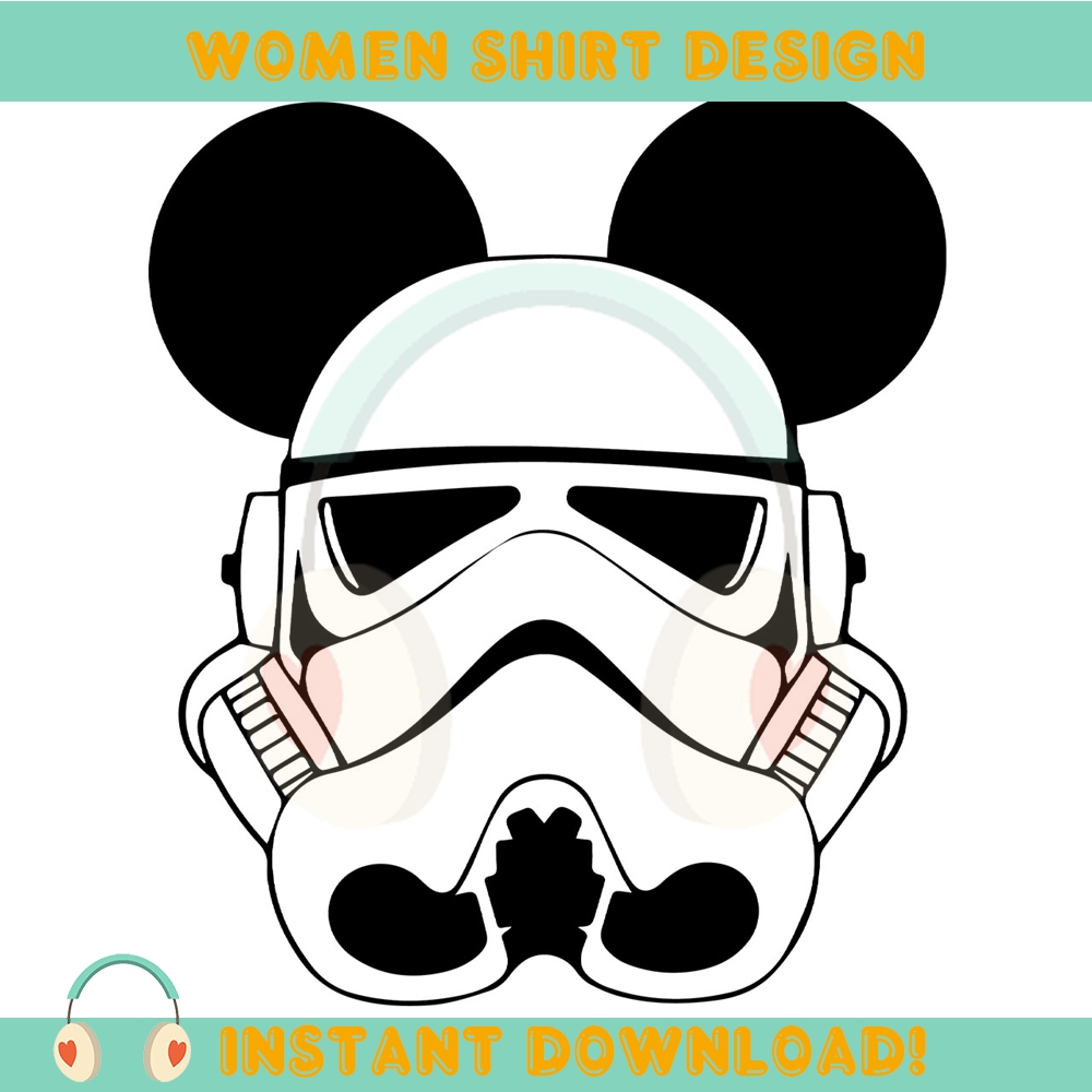 Stormtrooper Mickey Mouse Ears SVG | Inspire Uplift