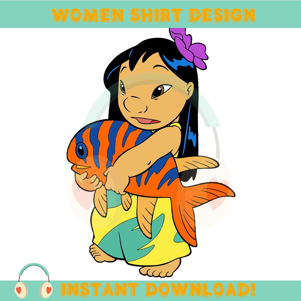 Lilo and Pudge The Fish Disney Lilo & Stitch Cartoon SVG | Inspire Uplift