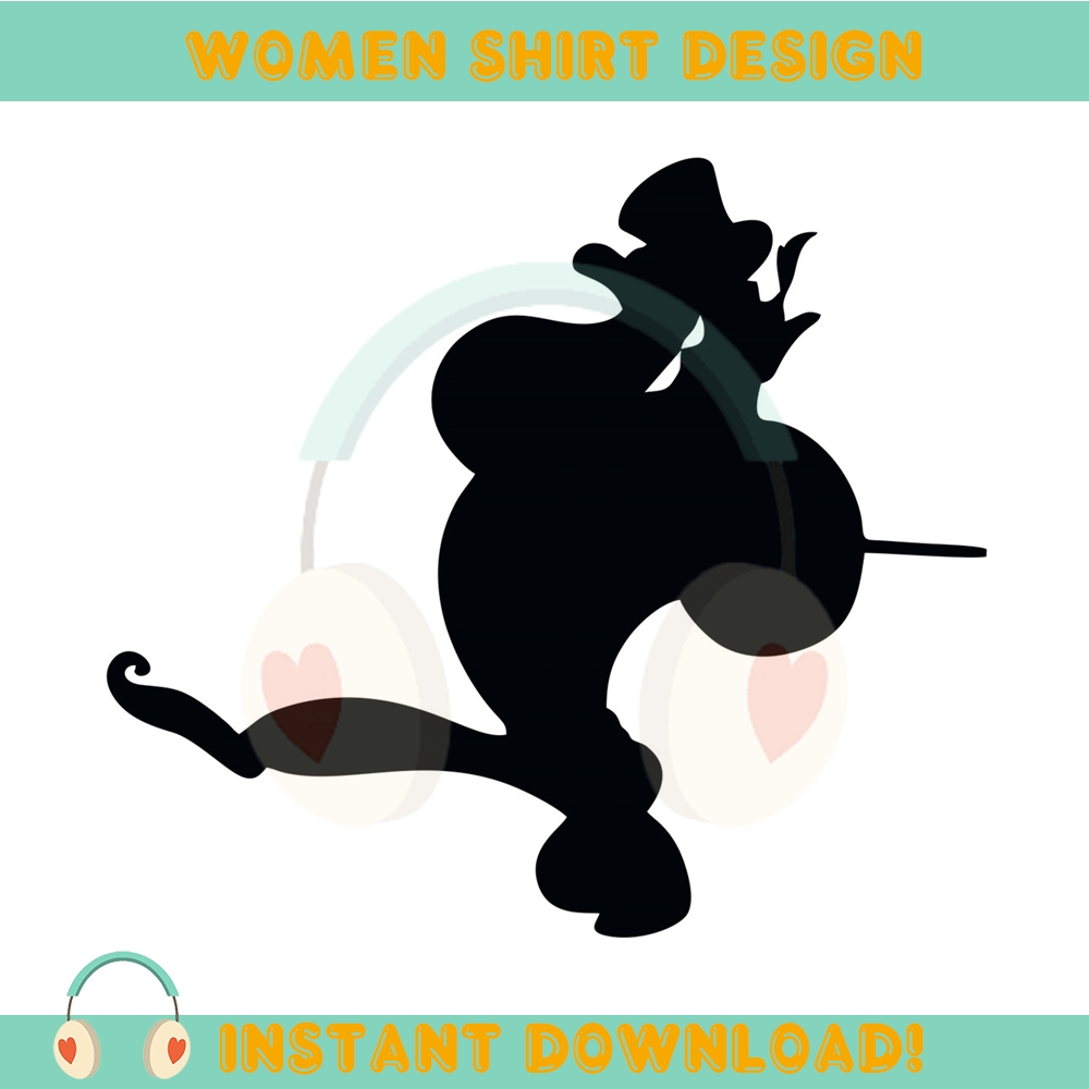 Disney Genie Silhouette Vector SVG Cut Files - Inspire Uplift