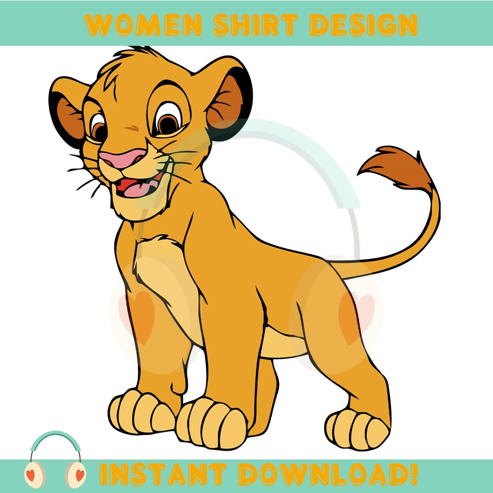 Simba The Lion King Cartoon Character SVG Clipart | Inspire Uplift