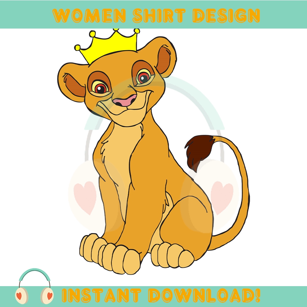 Kiara Crown The Princess Lion Disney Cartoon Character SVG | Inspire Uplift