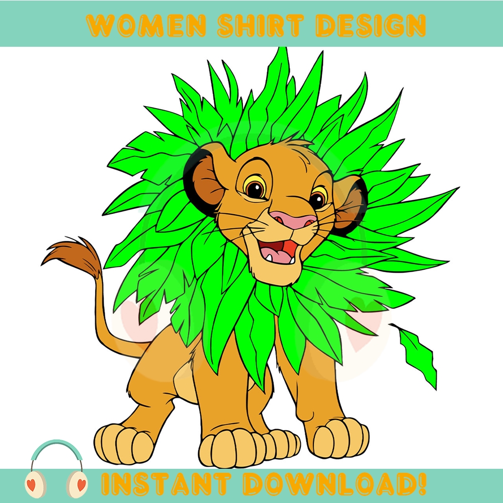 Simba Grass Mane Disney The Lion King Cartoon SVG | Inspire Uplift