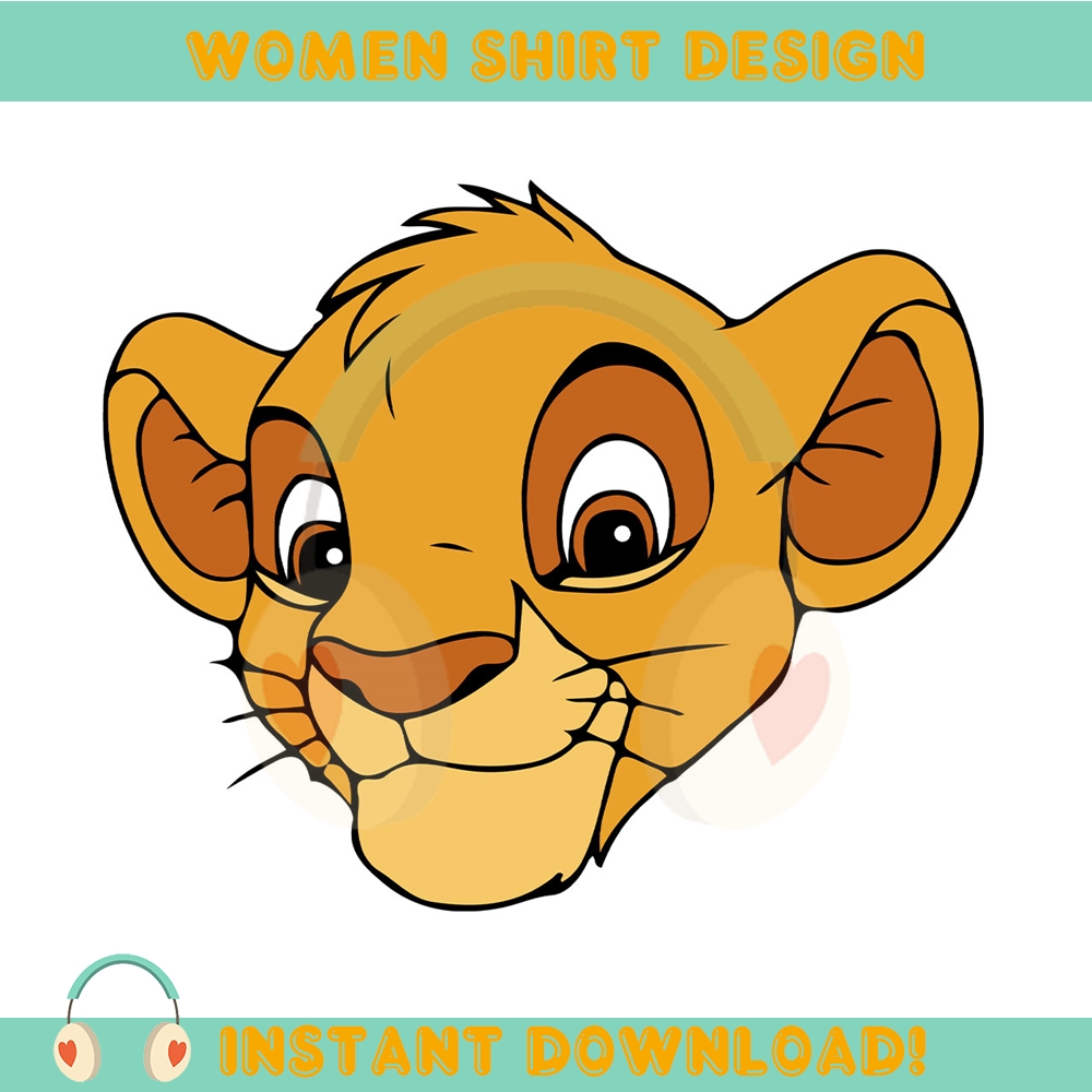 Simba Face The Lion King Cartoon Clipart SVG | Inspire Uplift