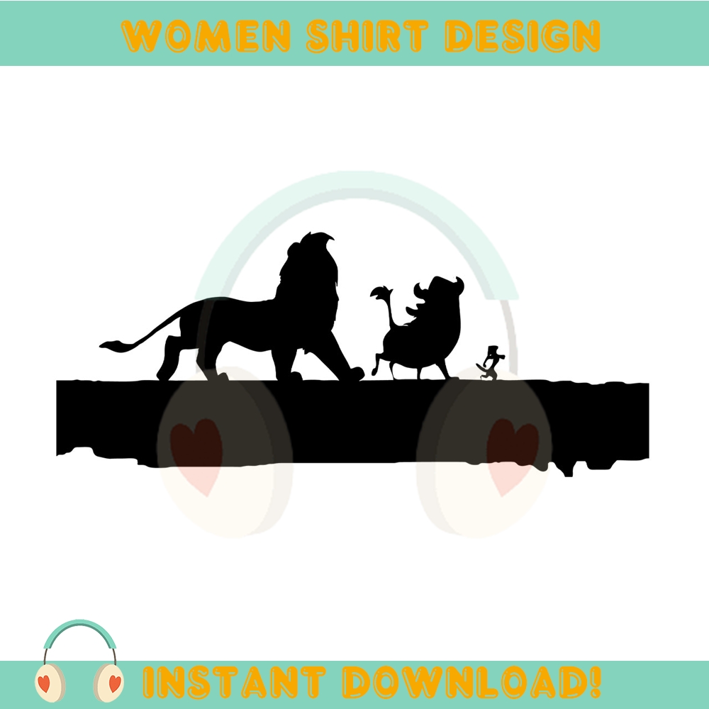 Lion King Characters Simba Timon and Pumba On The Bridge SVG | Inspire ...