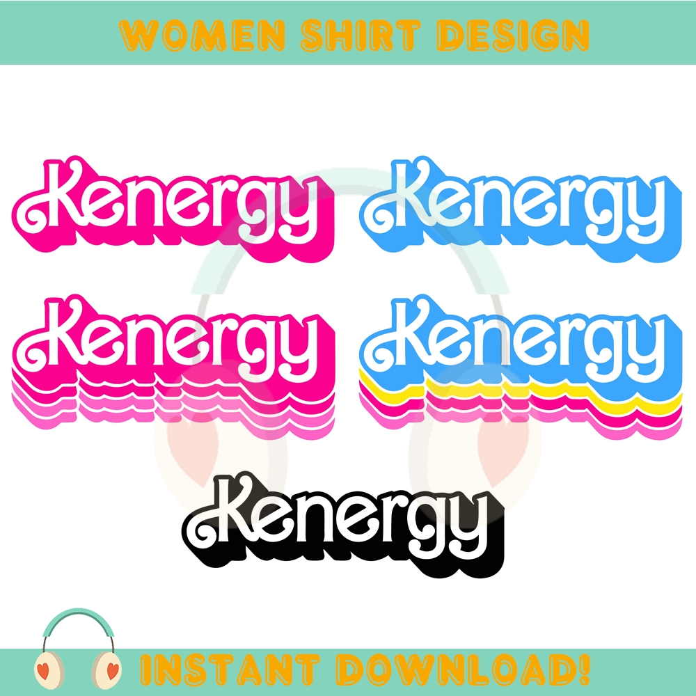Kenergy Kenn Energy Logo Babe Doll Design Bundle Retro SVG | Inspire Uplift
