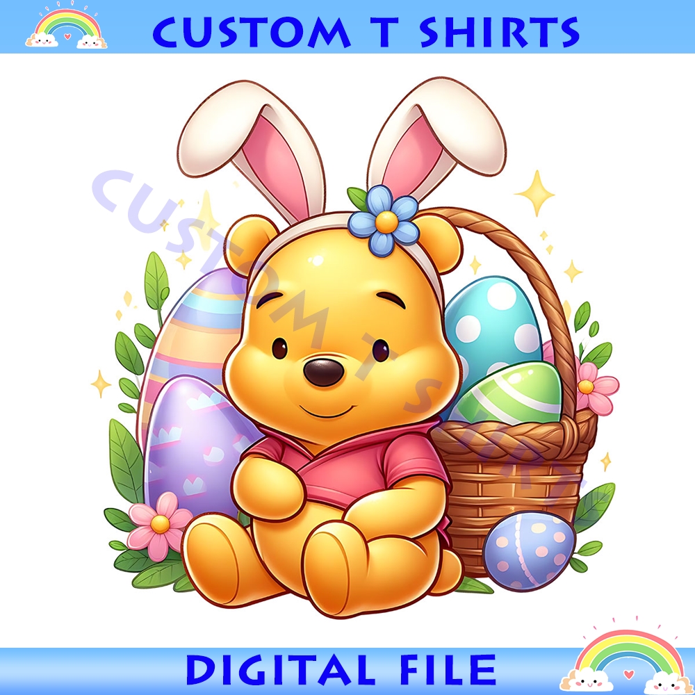 Easter Pooh Egg Digital PNG File | Inspire Uplift