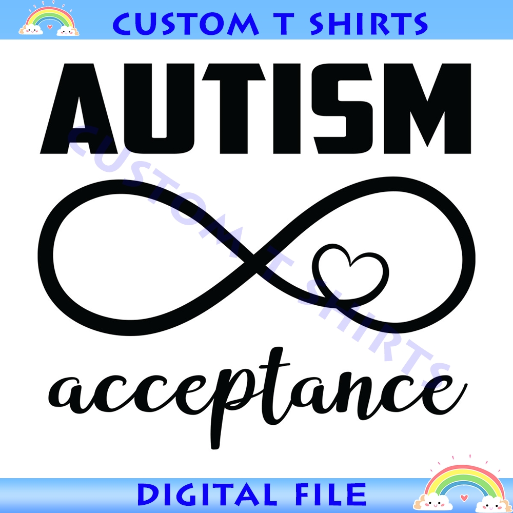 Autism Acceptance Infinity Loop Design PNG | Inspire Uplift
