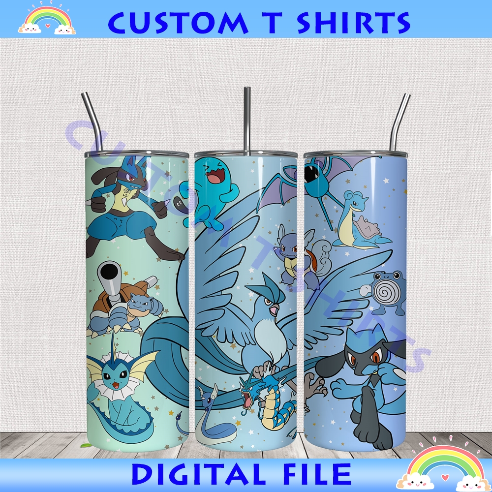 Pokemon 20oz Tumbler Design Sublimation PNG | Inspire Uplift