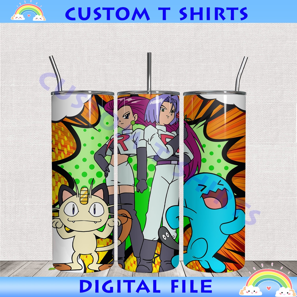Jessie Pokemon Tumbler Sublimation 20oz PNG | Inspire Uplift