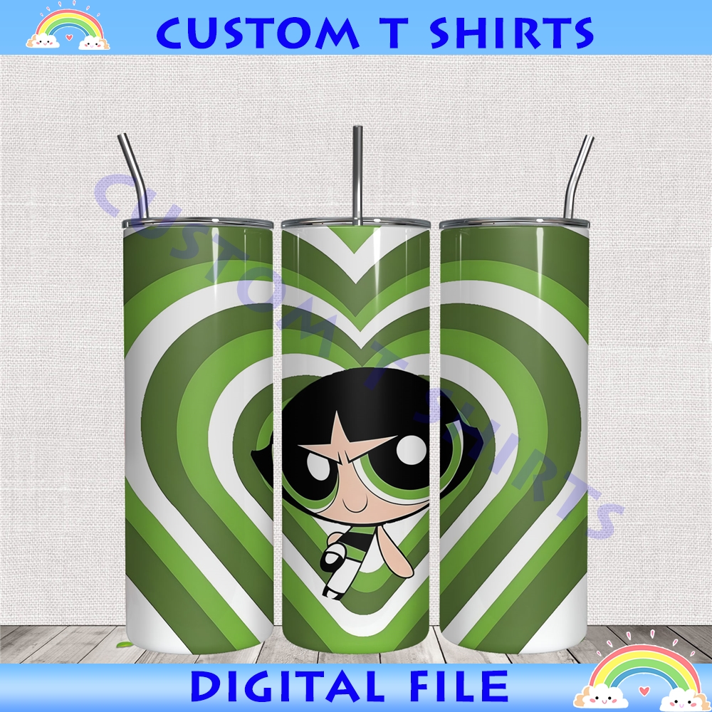 Powerpuff Girls 20oz Skinny Tumbler Wrap PNG | Inspire Uplift