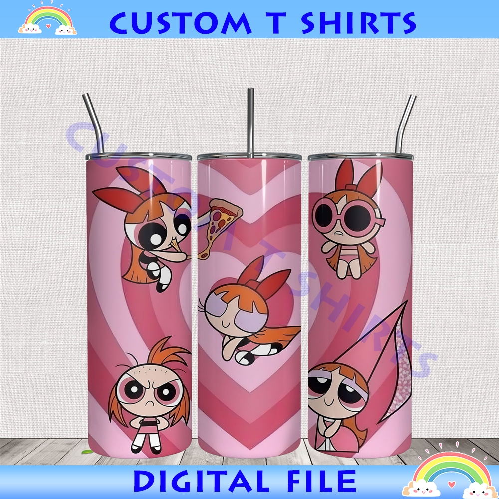Coffeecup Wrap 20oz The Powerpuff Girls PNG | Inspire Uplift