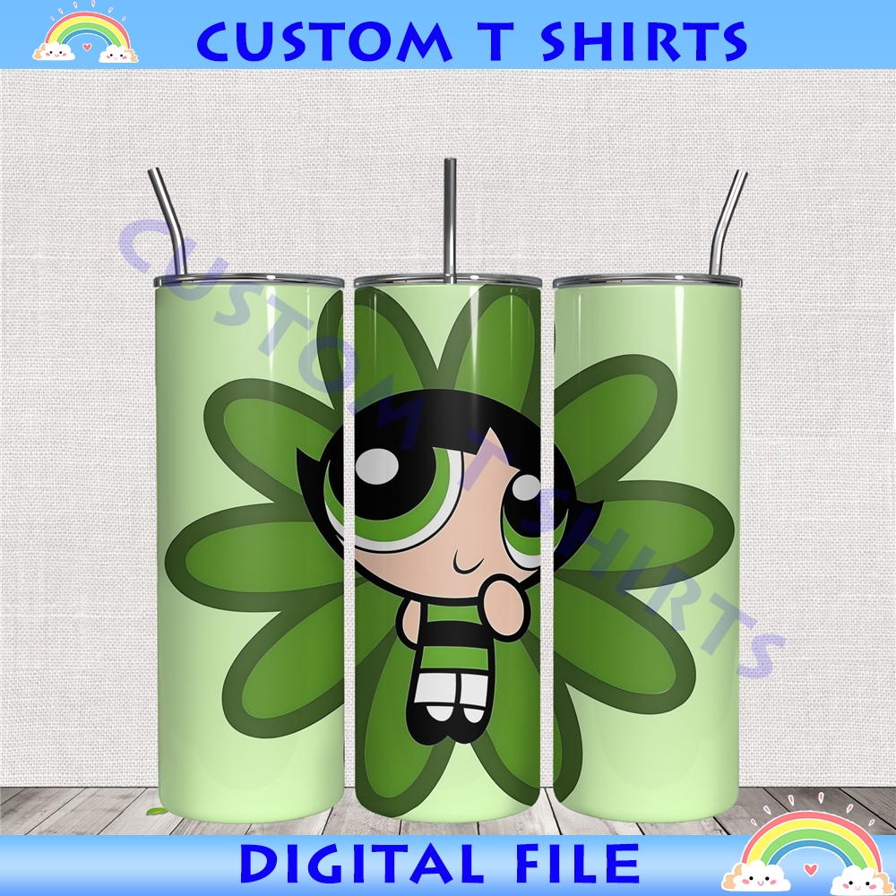 Powerpuff Girls Flower 20oz Skinny Tumbler PNG | Inspire Uplift