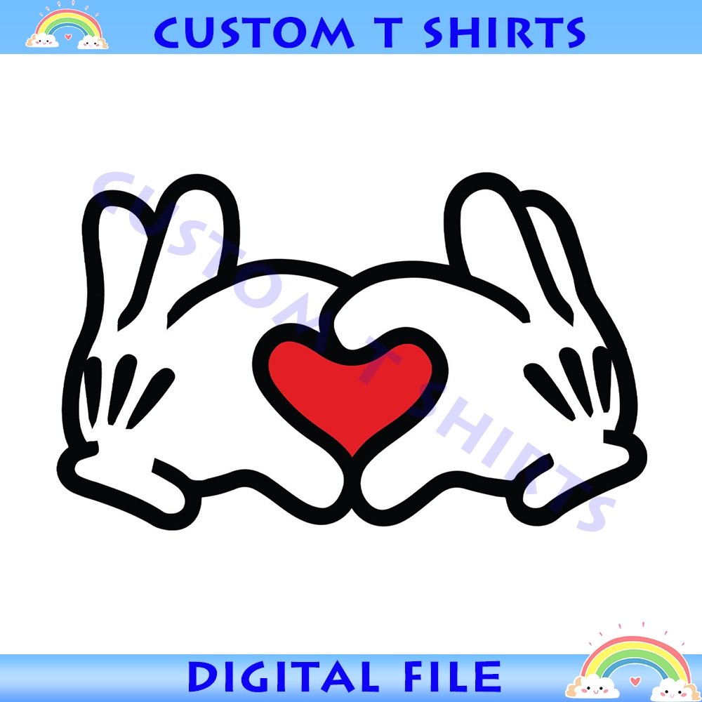 Mickey Heart Hands SVG | Inspire Uplift