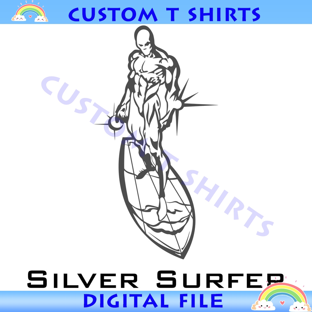Avengers Superheroes Silver Surfer Logo SVG | Inspire Uplift