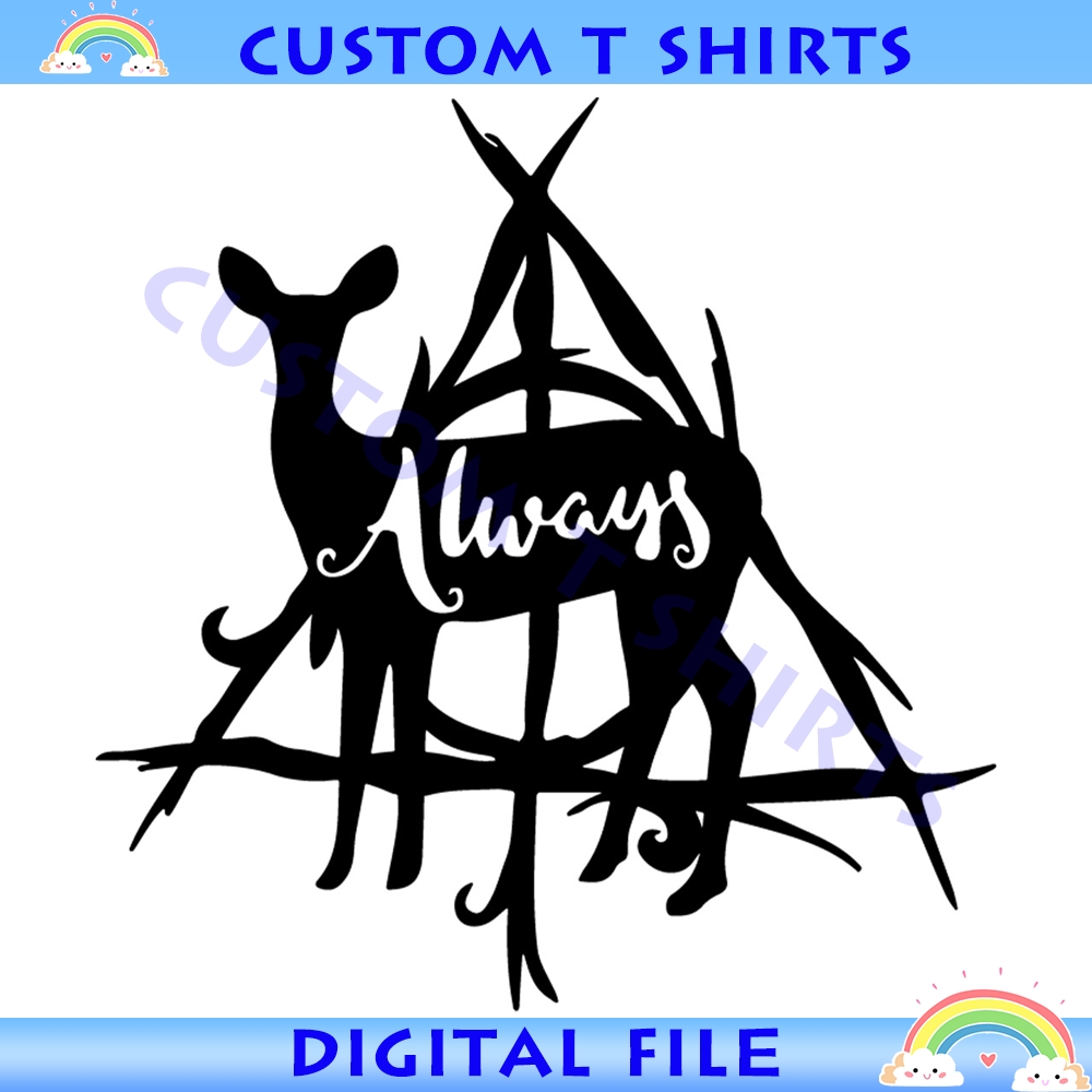 Deer Always Deathly Hallows Symbol SVG Cut Files | Inspire Uplift