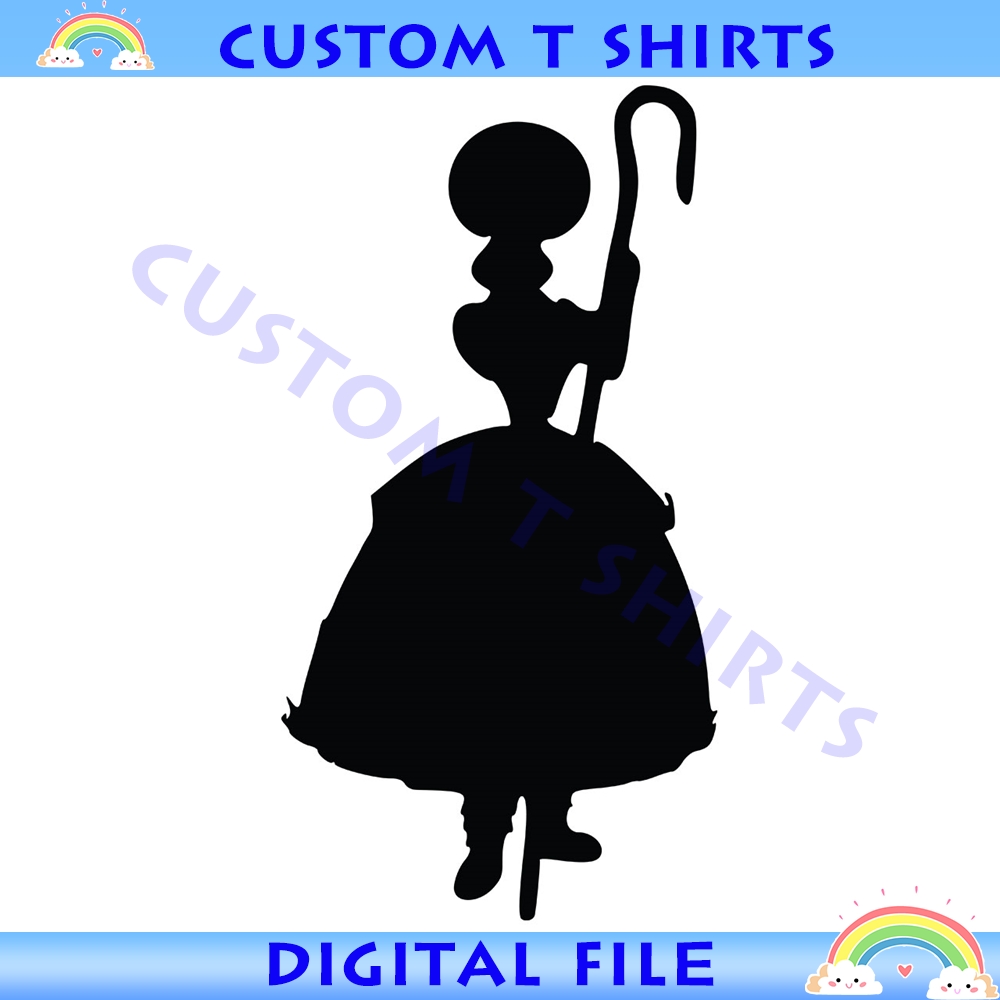 Bo Peep Cartoon Pixar Toy Story Silhouette SVG Vector | Inspire Uplift
