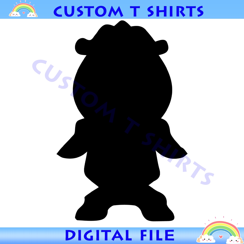 Beauty and The Beast Cogsworth Character Silhouette Vector S | Inspire ...