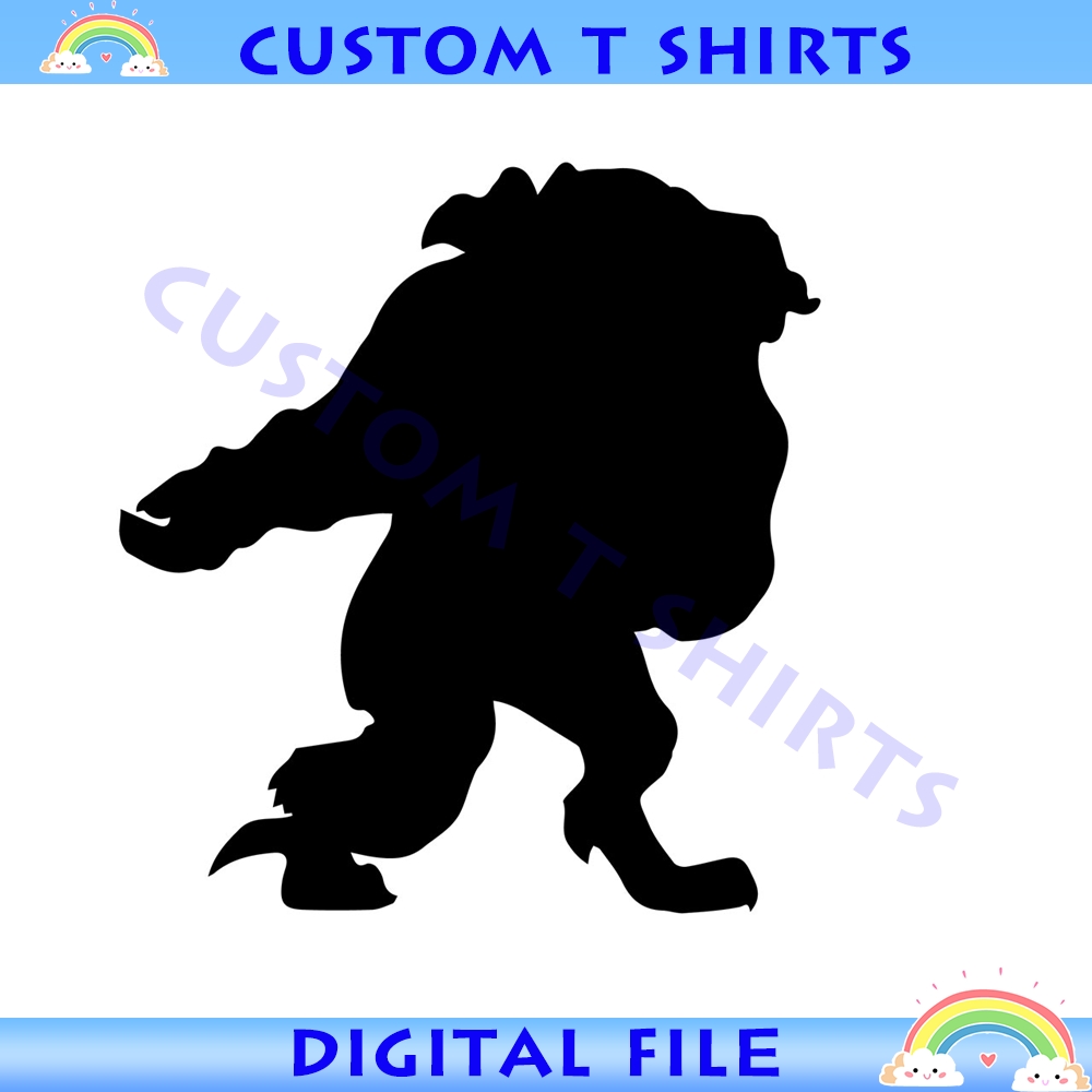 Disney The Beast Beauty and The Beast Cartoon Vector SVG Sil | Inspire ...