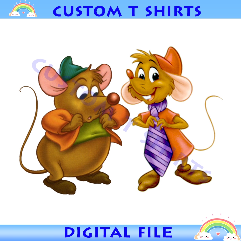 Jaq and Gus Gus Disney Cinderella Cartoon Character PNG | Inspire Uplift