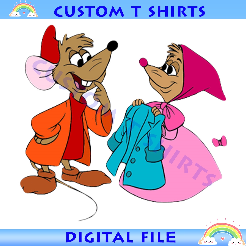 Disney Jaq and Perla Cinderella Cartoon Mice PNG | Inspire Uplift