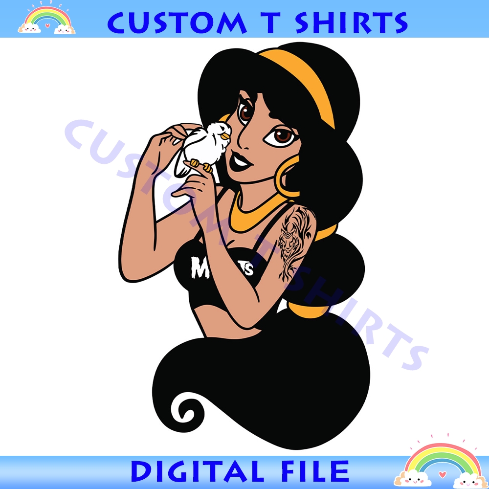 Tattooed Girl Punk Style Disney Princess Jasmine SVG | Inspire Uplift