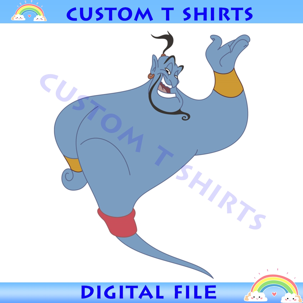 The Magic Oil Lamp Jinn Genie Disney Aladdin PNG | Inspire Uplift