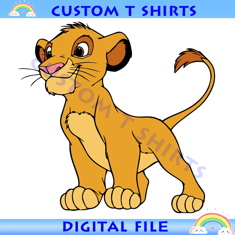Disney Simba The Lion King Cartoon Character SVG | Inspire Uplift