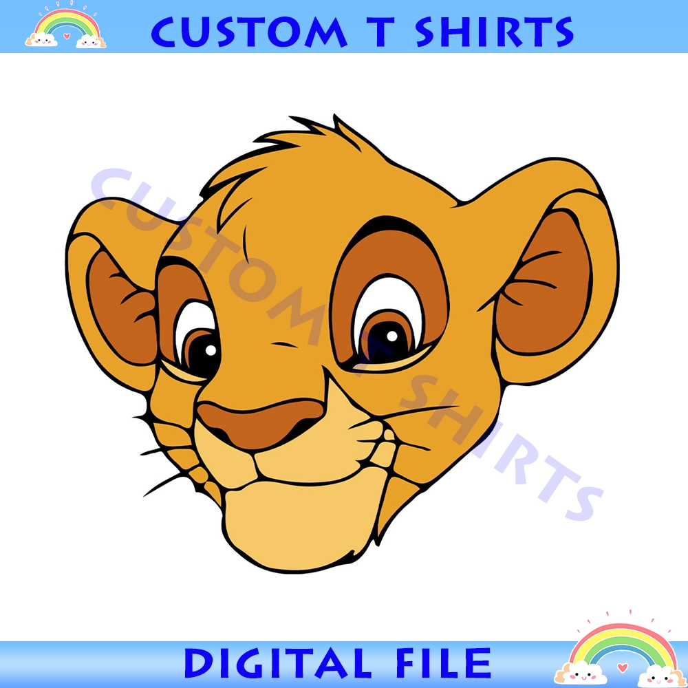 Simba Face The Lion King Cartoon Clipart SVG | Inspire Uplift