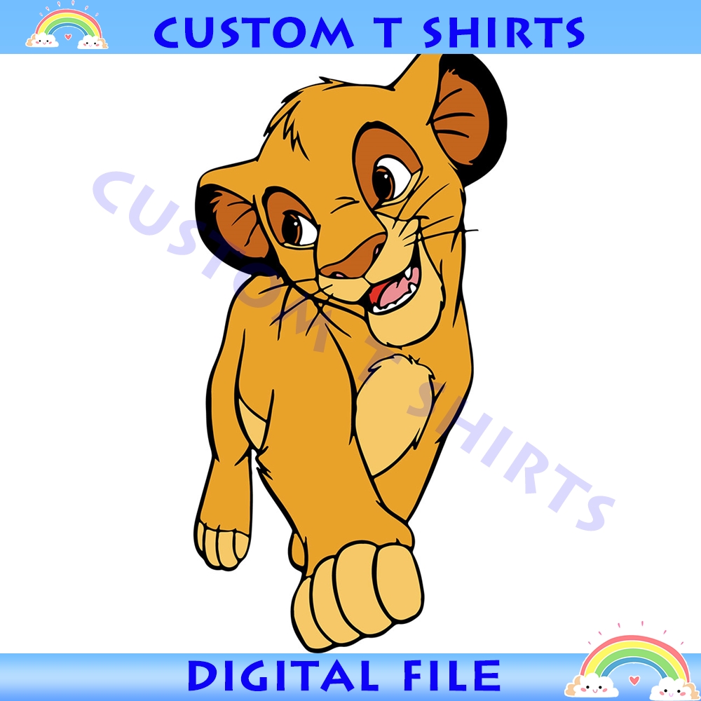 Young Simba The Lion King Disney Cartoon Character SVG | Inspire Uplift