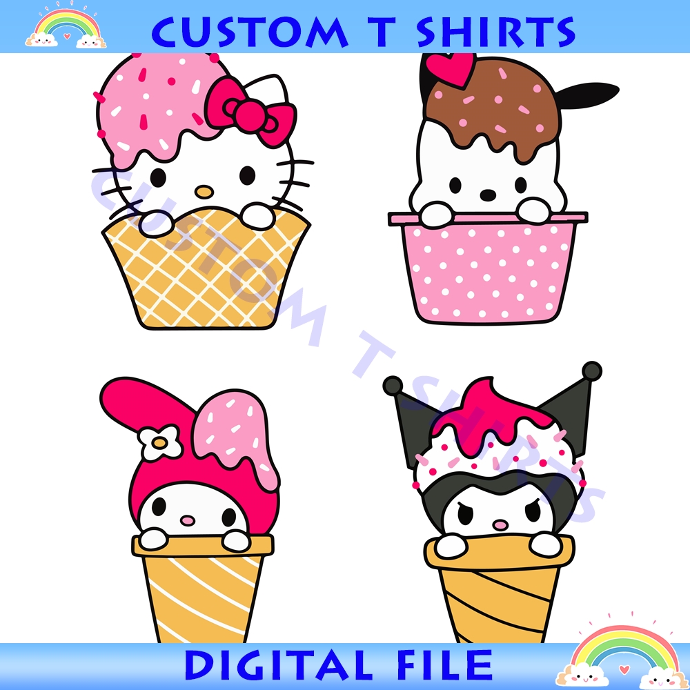 Sanrio Ice Cream Bundle Svg, Sanrio Svg | Inspire Uplift