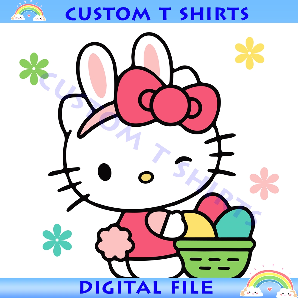 Hello Kitty Easter Svg, Easter Bunny Svg, Happy Easter Svg, | Inspire ...