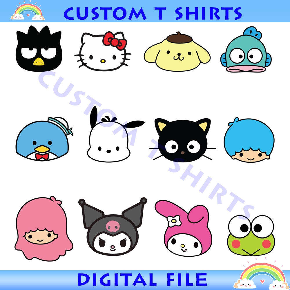 Sanrio Characters Bundle Svg, Sanrio Svg, Hello Kitty Svg, K | Inspire ...