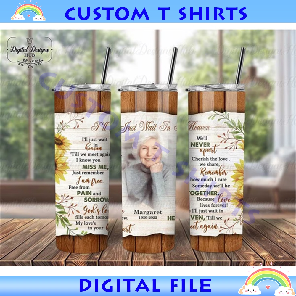 Sunflower Memorial Tumbler Wrap Design PNG, Custom Memorial | Inspire ...