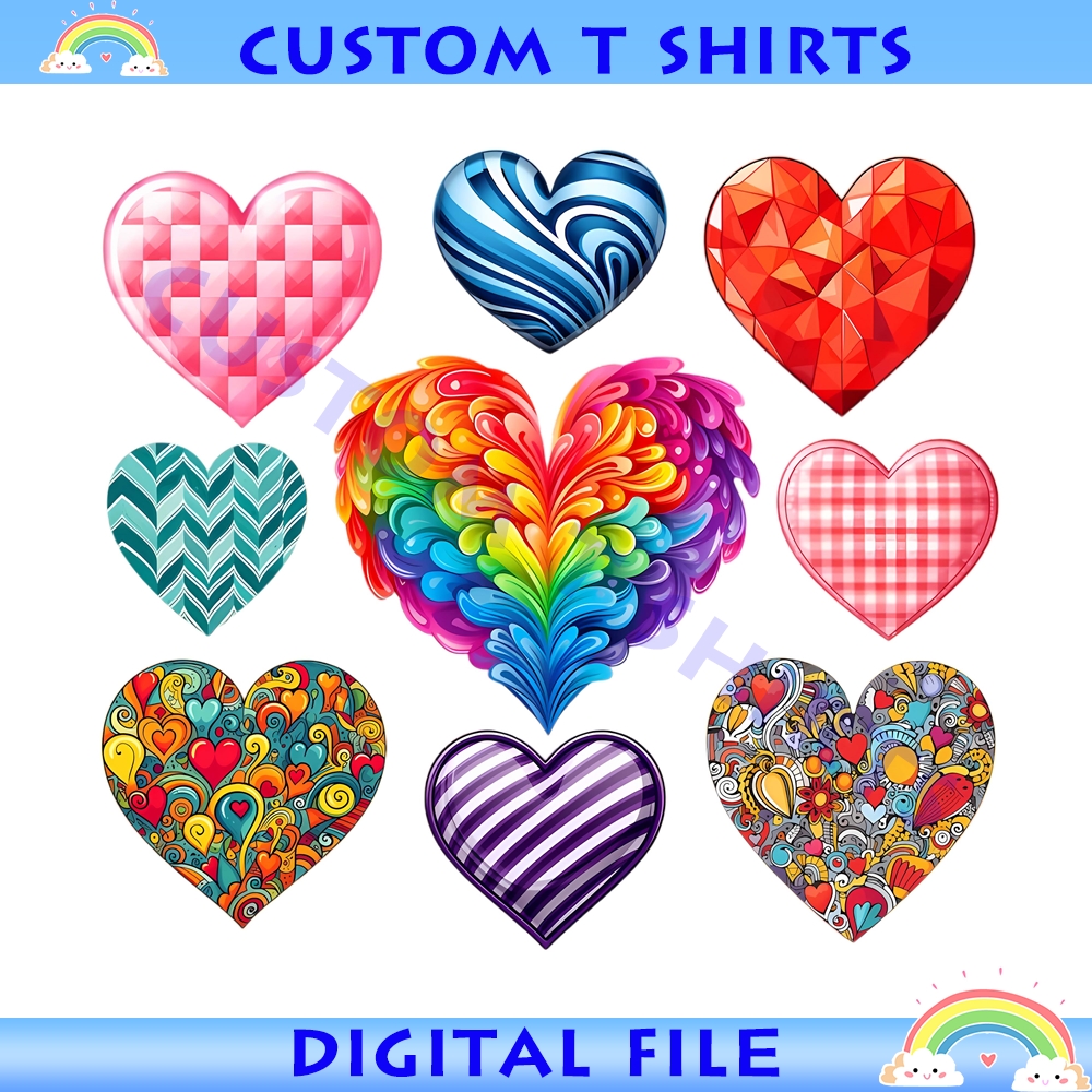 Heart Clipart Bundle PNG - Inspire Uplift