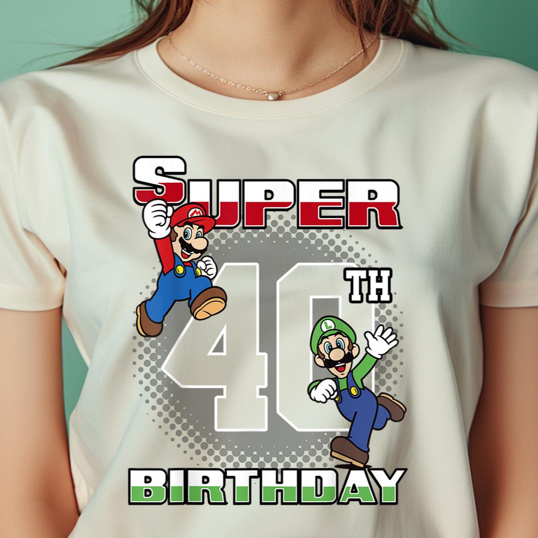 Super Mario And Luigi Super Birthday 40Th Birthday PNG, Supe - Inspire ...