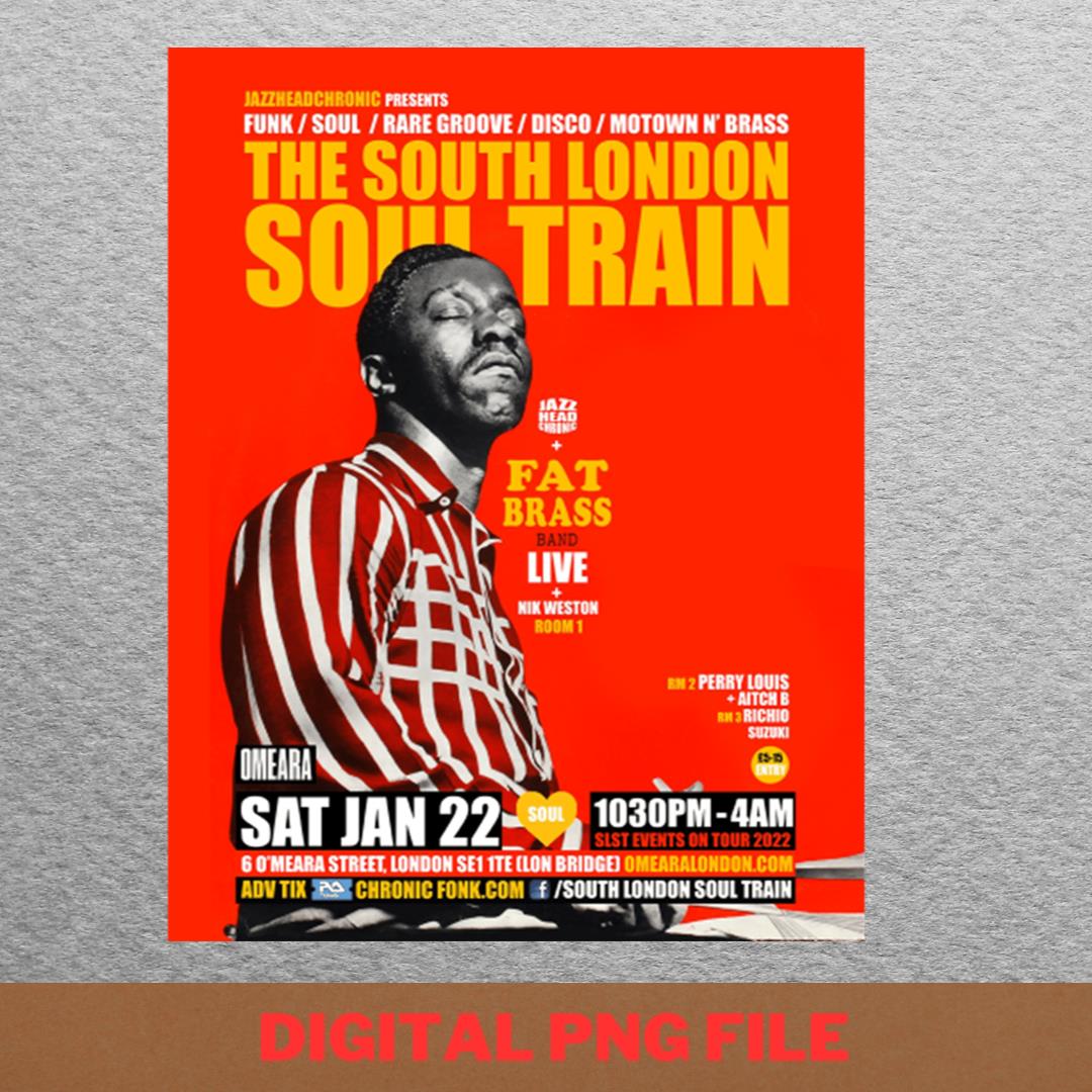 Poster Fat Brass Soul Train Funky Footwork PNG, Soul Train P | Inspire ...