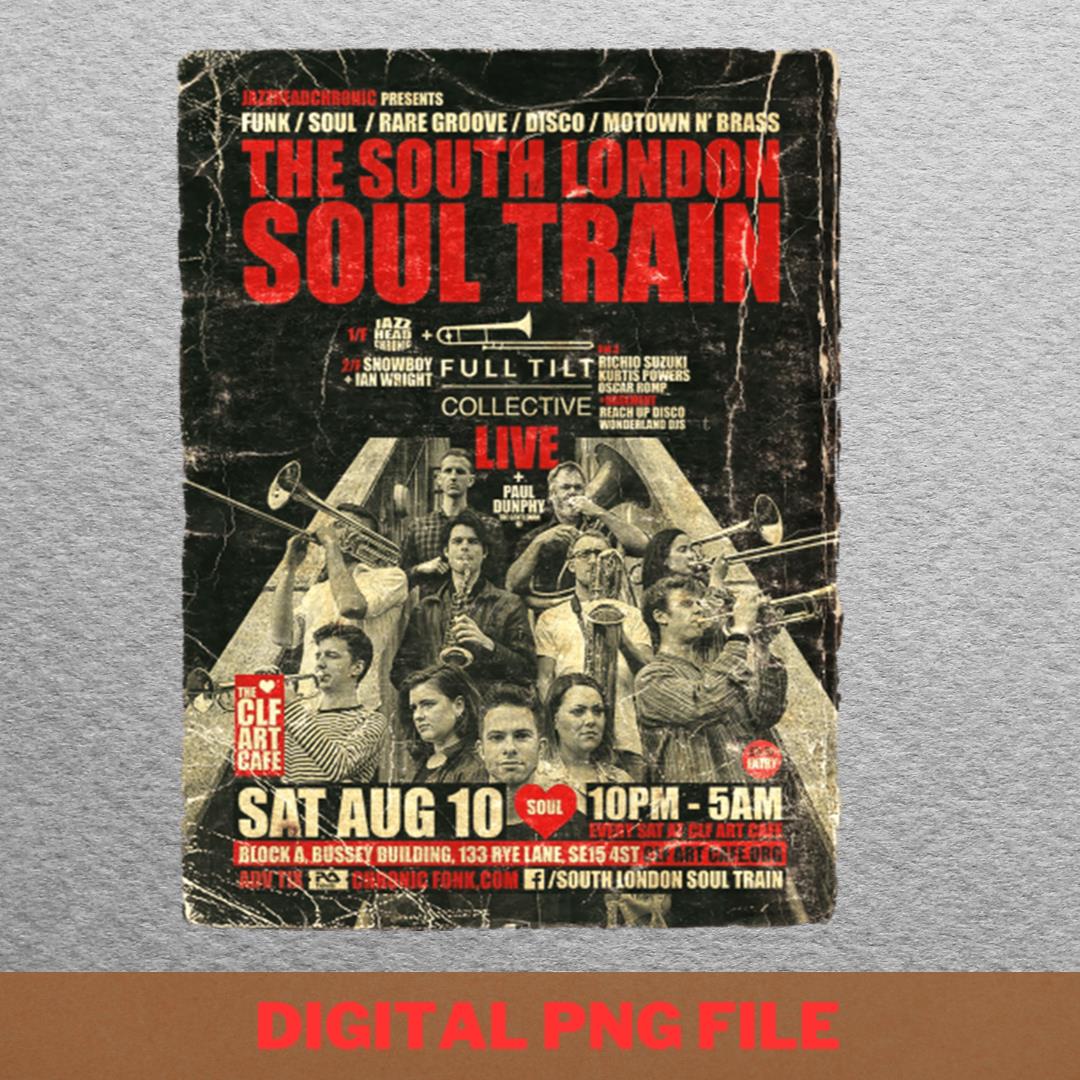 Poster Tour The South London Soul Train Funky Features PNG, | Inspire ...