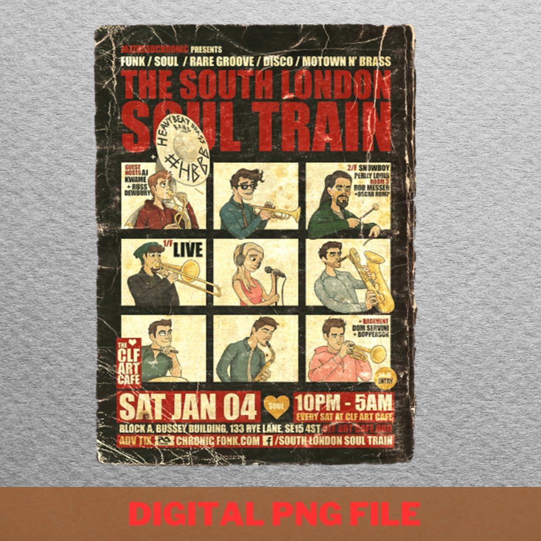 Poster Tour The South London Soul Train Musical Movement PNG | Inspire ...