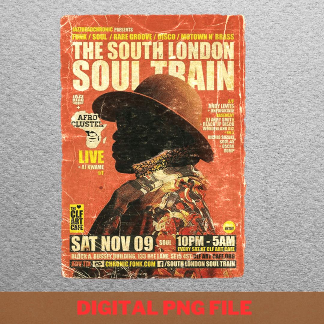 Poster Tour The South London Soul Train Tracks Triumph PNG, | Inspire ...