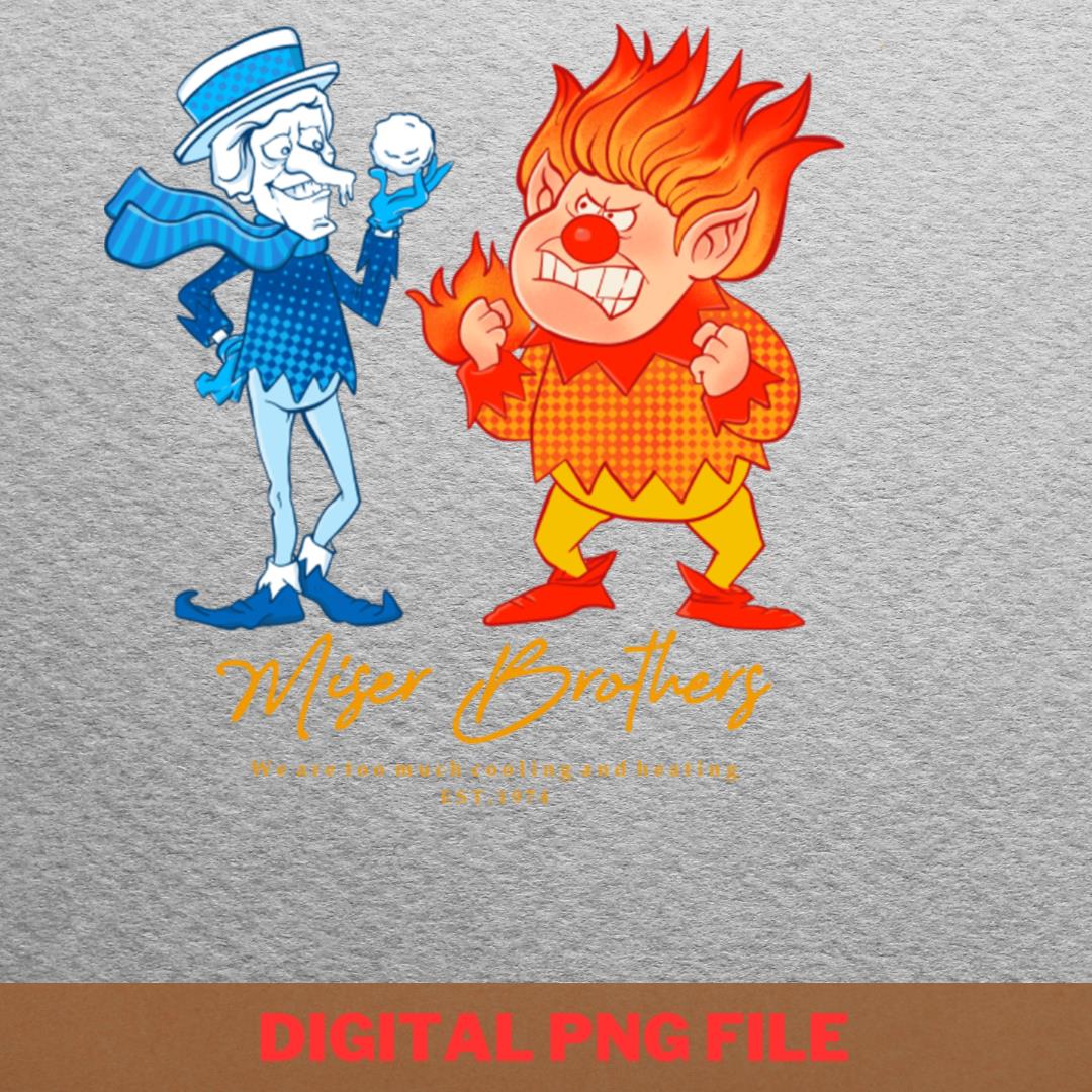 Miser Brothers Golden 70S - Heat Miser Glory PNG, Heat Miser | Inspire ...