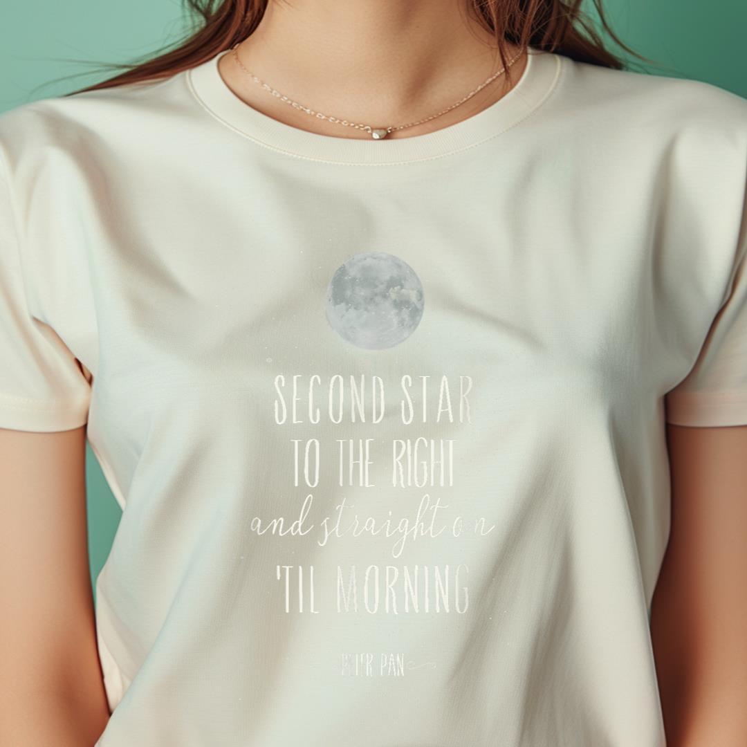 Disney Peter Pan Second Star To The Right Moon & Stars PNG, | Inspire ...