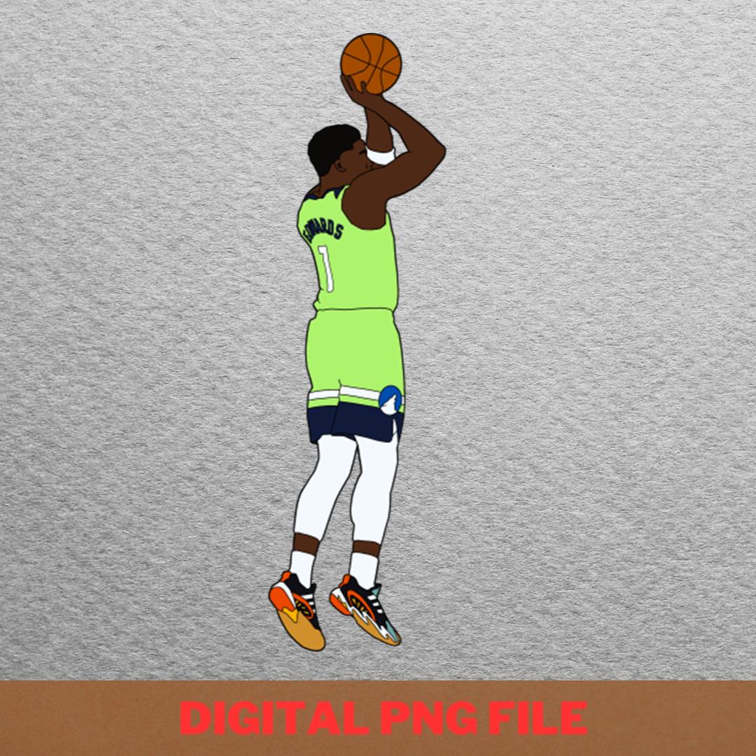 Ant Edwards Jumpshot Journey PNG, Anthony Edwards PNG, Baske | Inspire ...