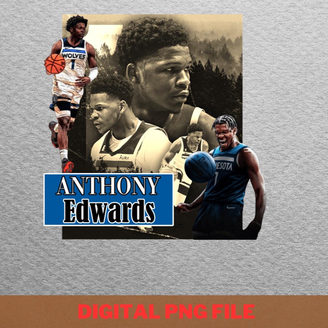 Anthony Edwards Offense PNG, Anthony Edwards PNG, Basketball | Inspire ...