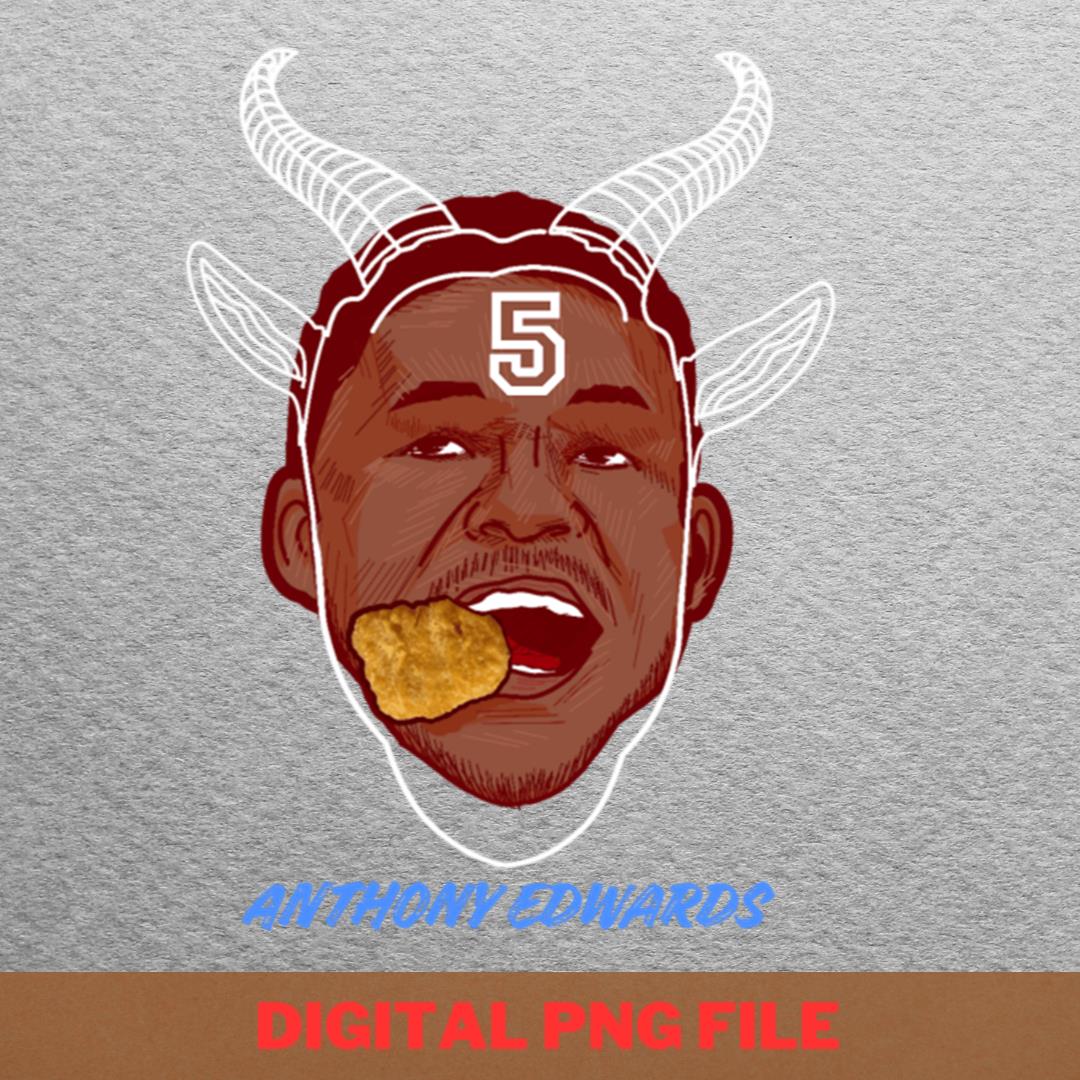 Anthony Edwards Eats Nuggets Hustle PNG, Anthony Edwards PNG - Inspire ...