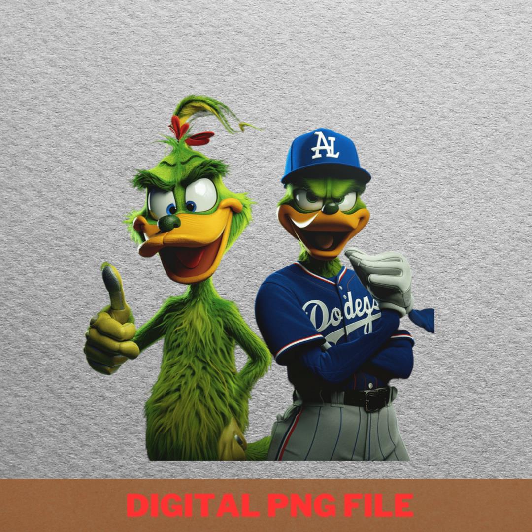 The Grinch Vs Los Angeles Dodgers Heart Grown Hitting Height | Inspire ...
