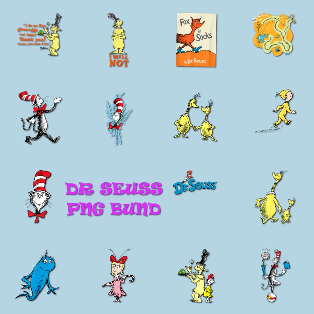 15 Disney Dr Seuss Png Bundle, Disney Dr Seuss Layered Digit | Inspire ...